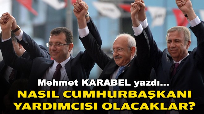 Mehmet KARABEL yazdı... 'Nasıl Cumhurbaşkanı yardımcısı olacaklar ...